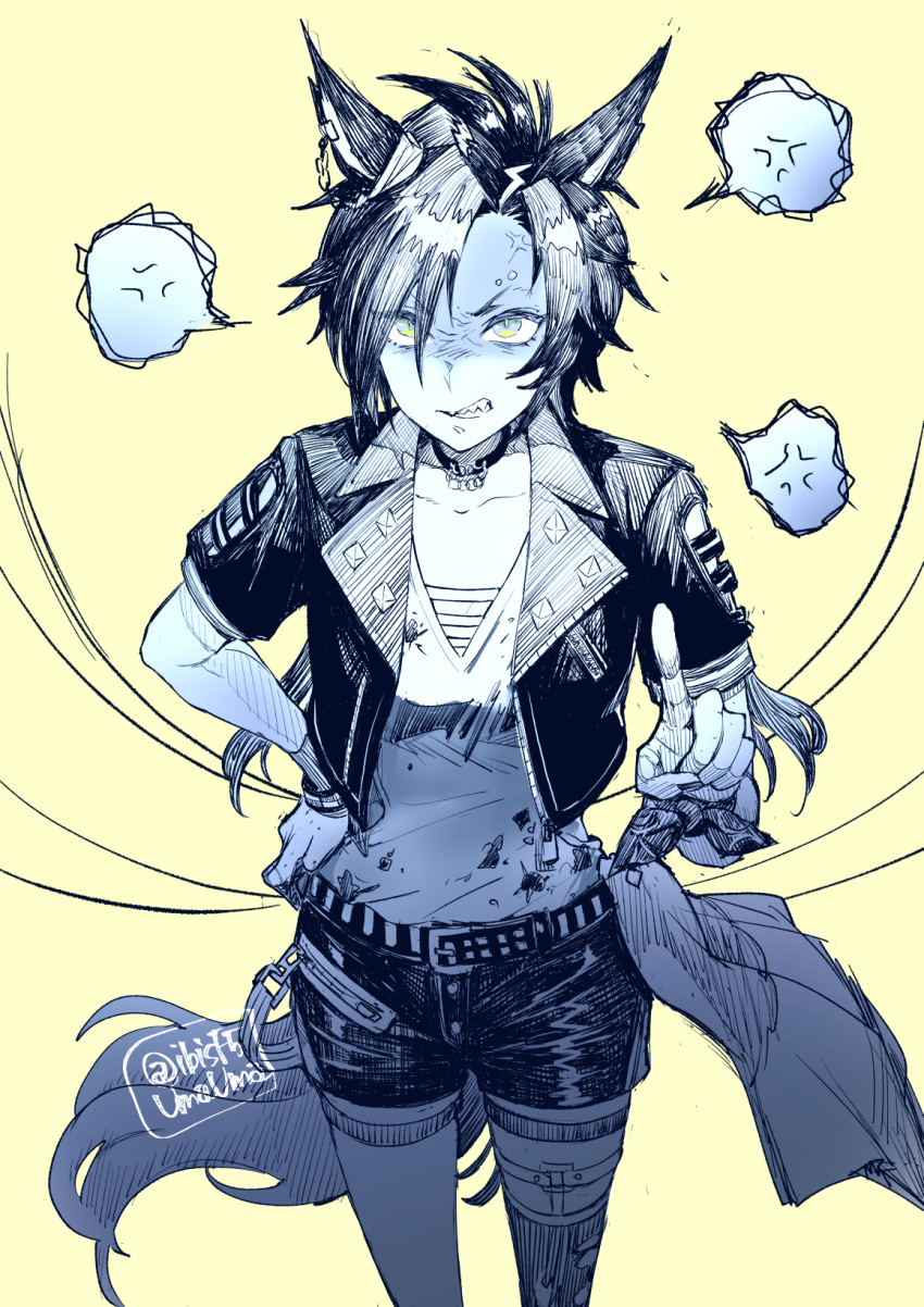 Safebooru - 1girl air shakur (umamusume) anger vein animal ears bangs ...