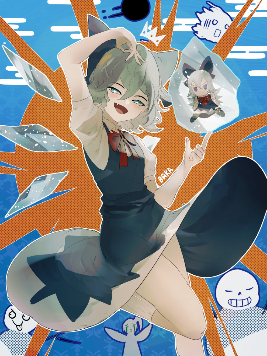 Safebooru - 1girl absurdres blue bow blue dress blue eyes blue hair bow ...