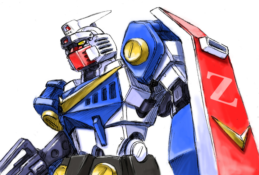 Safebooru - aniki gunsou battle suit bisson gun head tilt holding ...