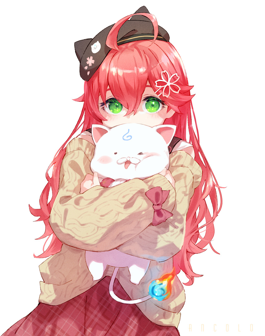 Safebooru - 1girl 35p (sakura miko) absurdres ahoge ancoloyuki animal ...