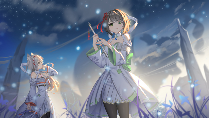 Safebooru - 1girl 2girls agnus female off-seer uniform al guang animal ...