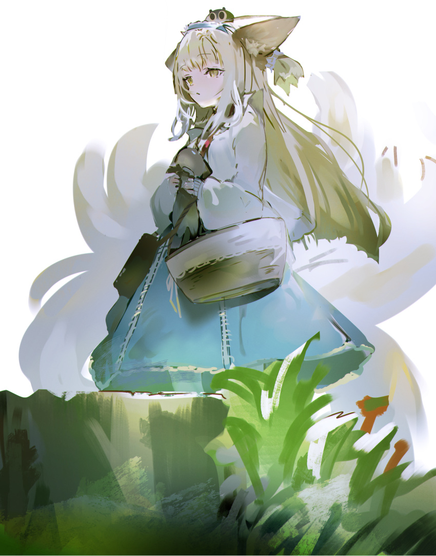 Safebooru - 1girl absurdres animal animal ear fluff animal ears arknights basket black cat ...