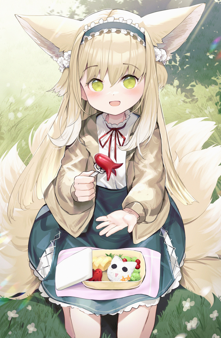 Safebooru - 1girl :d absurdres animal ears arknights blonde hair blush ...