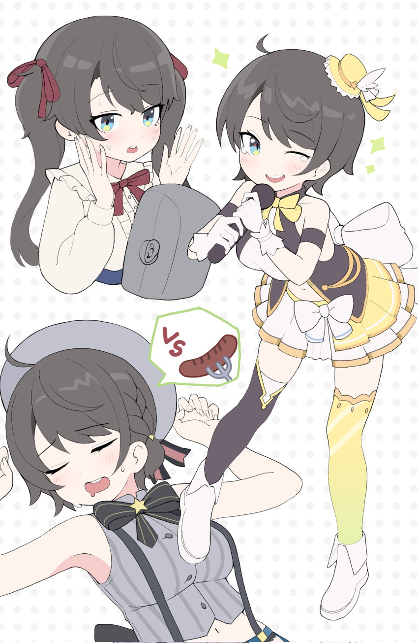 Safebooru - 1girl armpits bangs beret black bow black bowtie black thighhighs blush bow bowtie ...