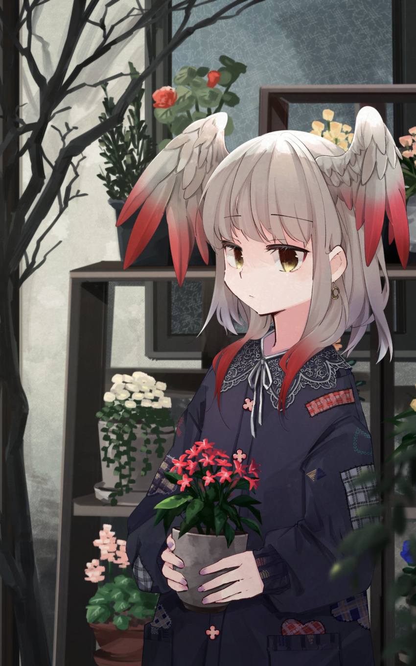 Safebooru - 1girl alternate costume bangs bird girl bird wings blue ...