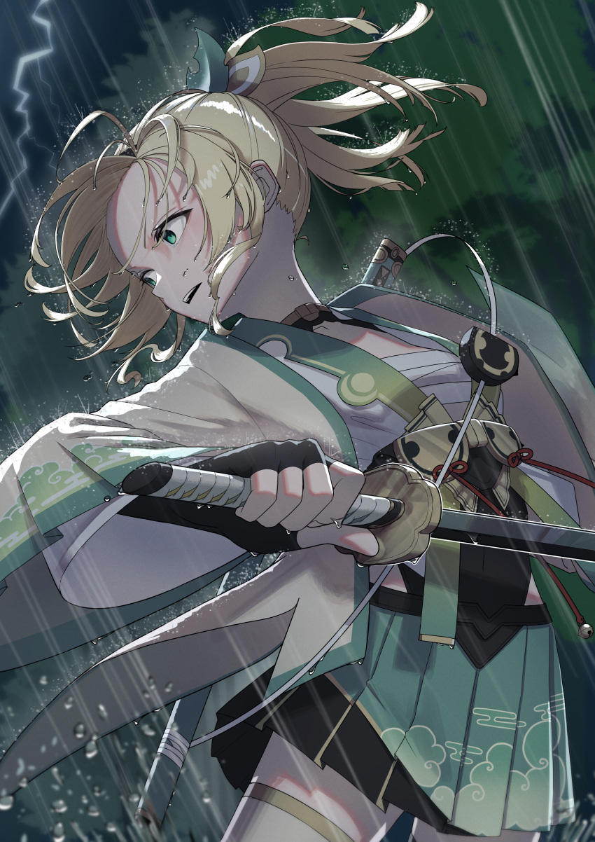 Safebooru - 1girl absurdres arimoto wataru black gloves blonde hair ...