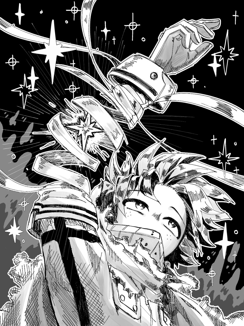 Safebooru - 1boy arm up bangs black background bodysuit boku no hero ...