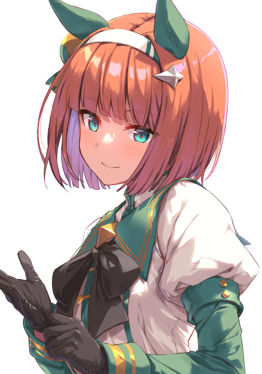 Safebooru - 1girl alternate hairstyle animal ears bangs black bow black gloves blue eyes blunt ...