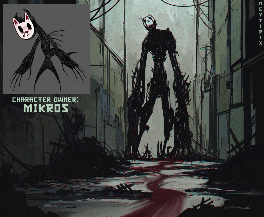 Safebooru - absurdres artist name blood borrowed character grey ...