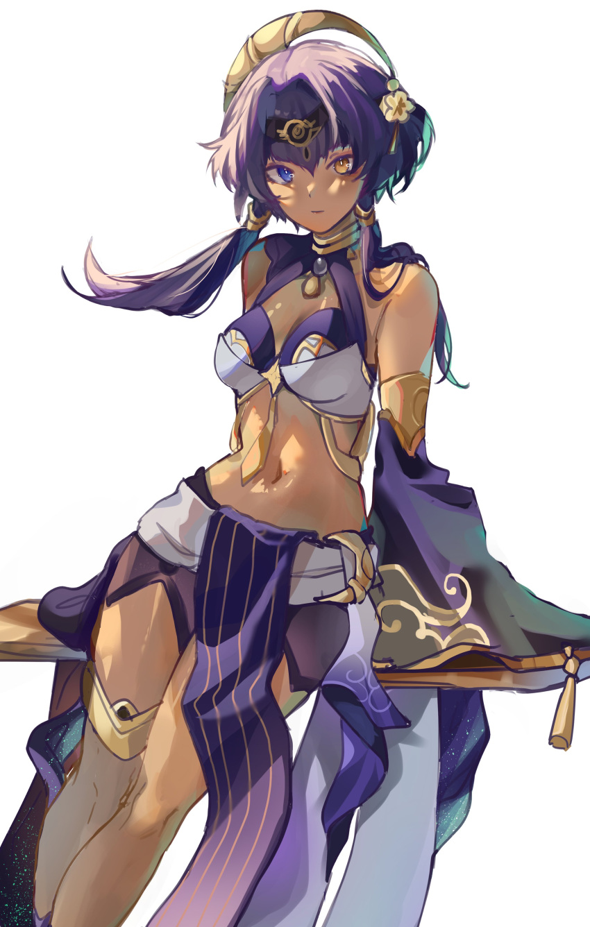 Safebooru - 1girl absurdres bangs bare legs bare shoulders blue eyes candace (genshin impact ...