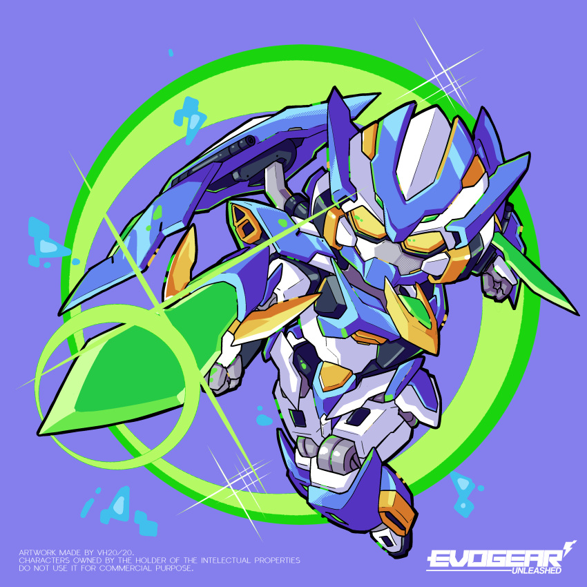 Safebooru - absurdres arm blade chibi clenched hands copyright name english text evogear ...