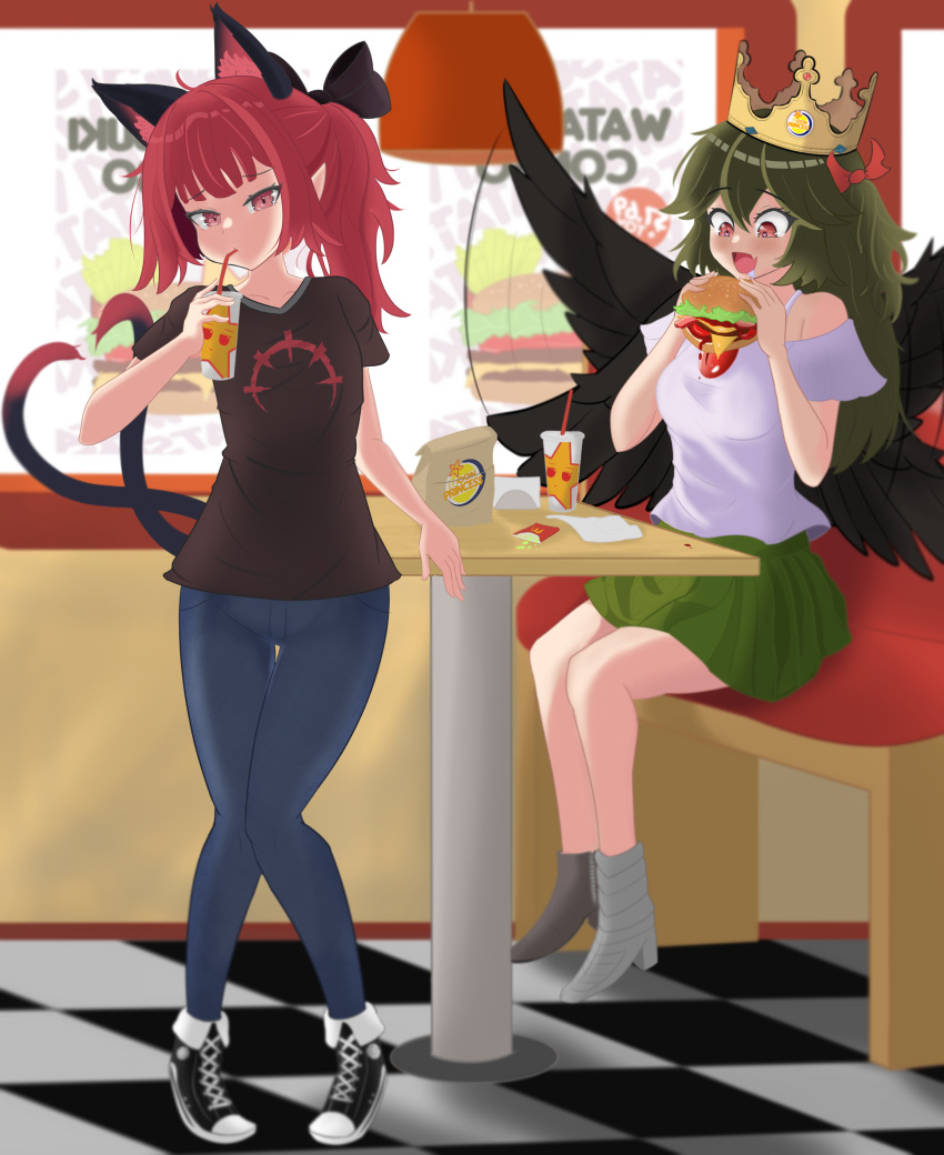 Safebooru - 2girls absurdres alternate costume alternate hairstyle animal ear fluff animal ears ...