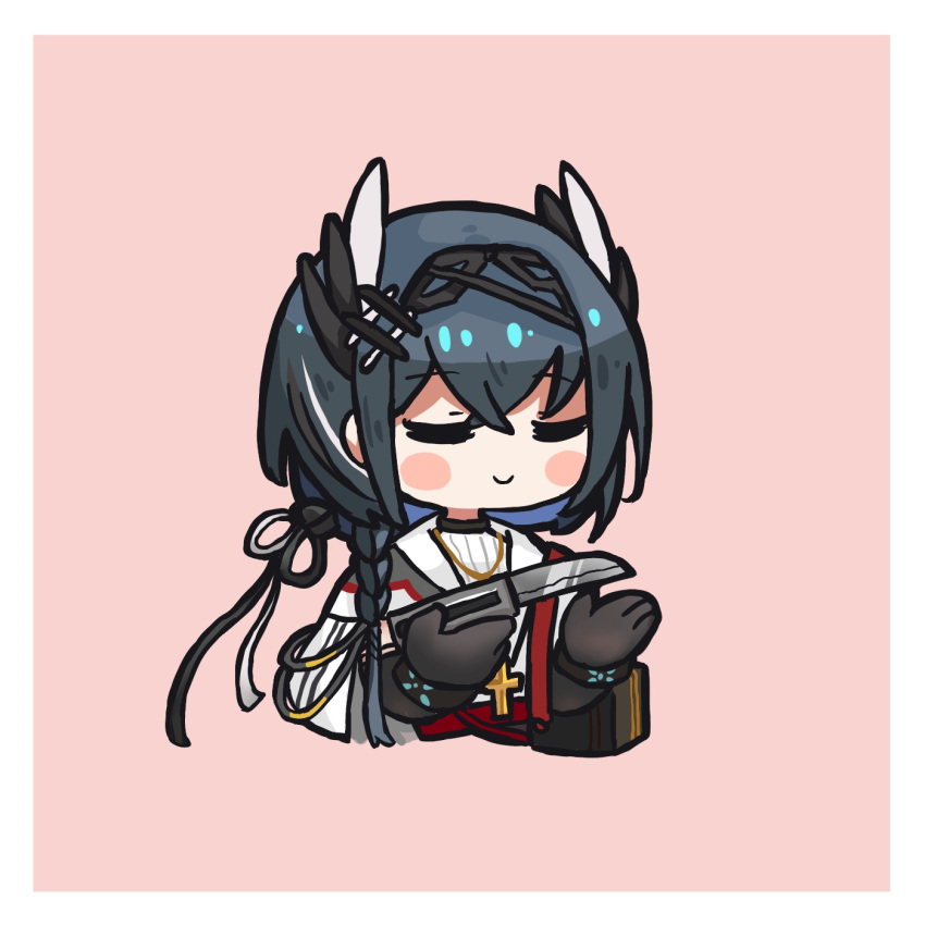 Safebooru - 1girl arknights bangs black gloves black hair blush ...
