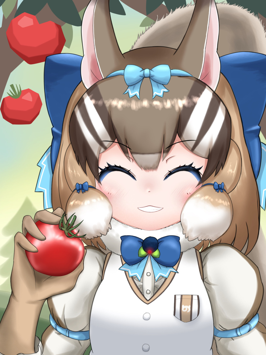 Safebooru - 1girl absurdres animal costume animal ear fluff animal ears bow bowtie brown hair ...