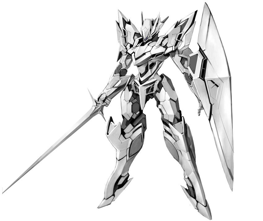 Safebooru - absurdres highres holding holding shield holding sword ...