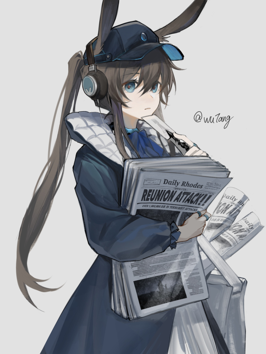 Safebooru - 1girl amiya (arknights) amiya (newsgirl) (arknights) animal ears arknights ascot ...