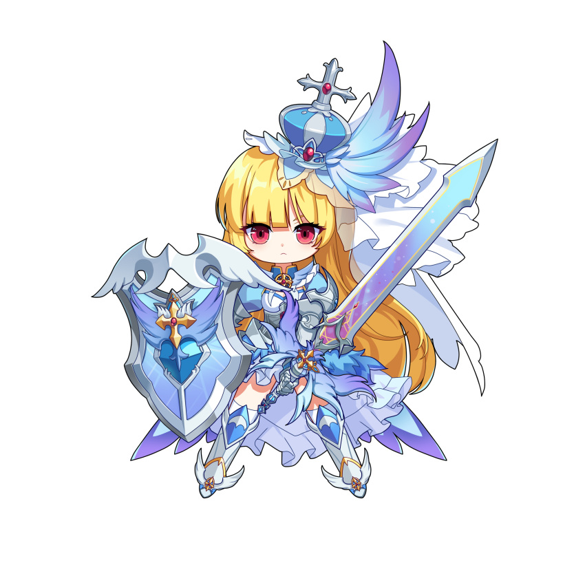 Safebooru - 1girl absurdres armor artist request blonde hair crown ...