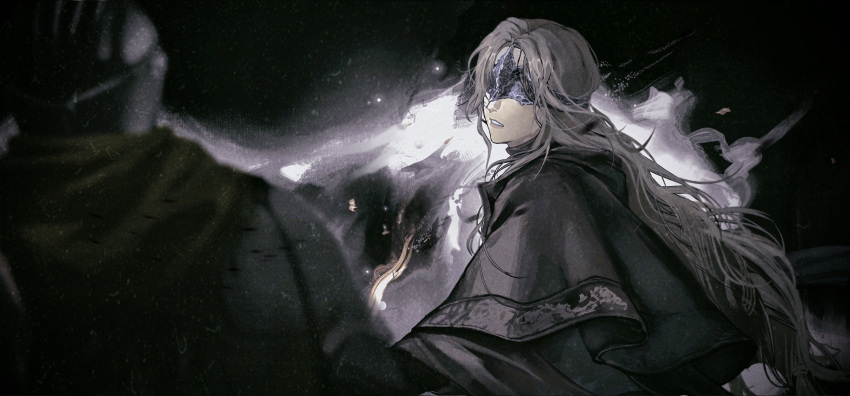 Safebooru - 1girl 1other absurdres ambiguous gender ashen one (dark souls 3) black background ...