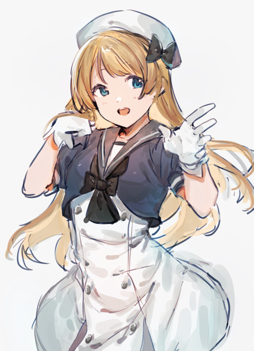 Safebooru - 1girl absurdres black jacket black neckerchief black sailor collar blonde hair blue ...