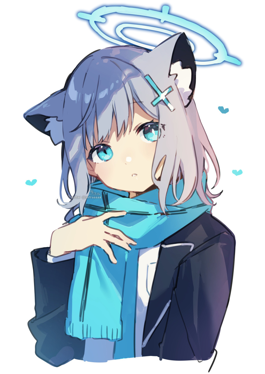 Safebooru - 1girl absurdres animal ear fluff animal ears bangs black jacket blazer blue archive ...