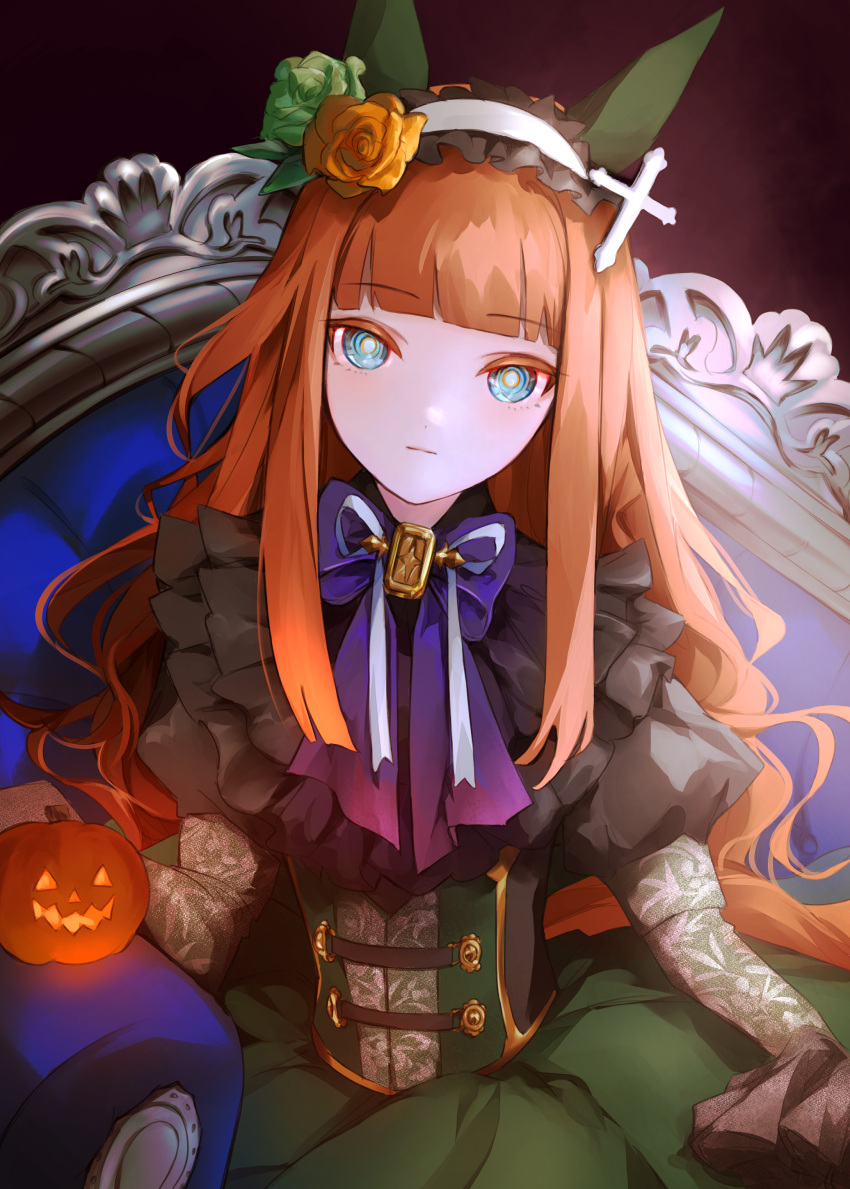 Safebooru - 1girl absurdres alternate costume animal ears armchair bangs black shirt blunt bangs ...