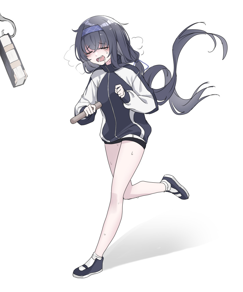 Safebooru - 1girl absurdres alternate costume bangs bare legs black footwear black hair blue ...