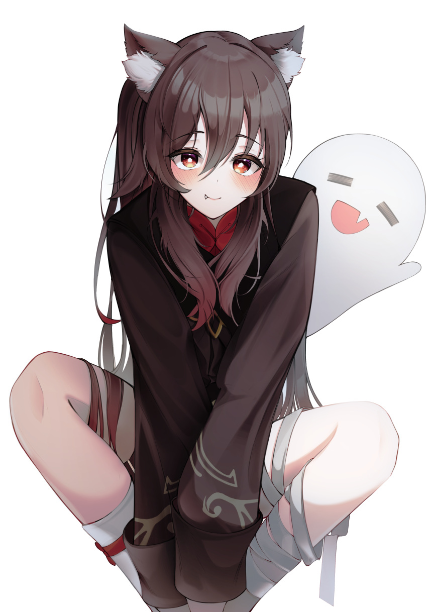 Safebooru - 1girl absurdres animal ear fluff animal ears blush boo tao (genshin impact) brown ...