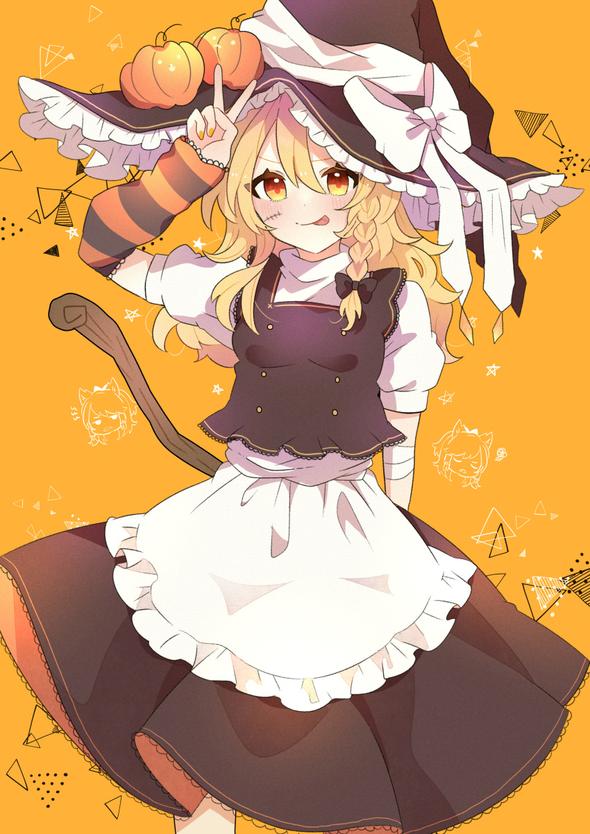 Safebooru - 1girl absurdres apron black headwear black skirt black vest blonde hair blush braid ...