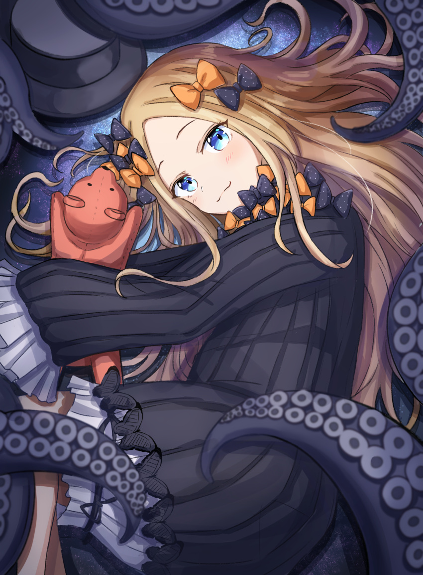 Safebooru - 1girl abigail williams (fate) admjgdme black dress blonde hair blue eyes bow dress ...