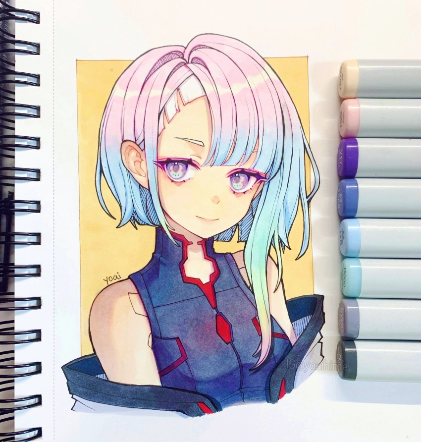 Safebooru - 1girl absurdres anny (yoai) aqua hair arms at sides artist ...