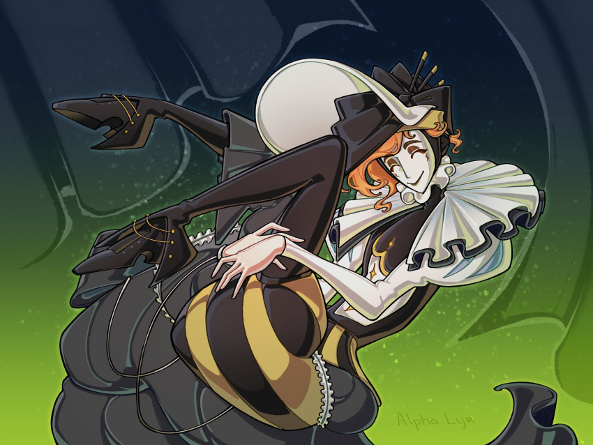 Safebooru - 1other alpha lyr ambiguous gender artist name black footwear black pants blue ...