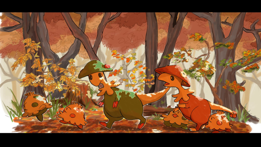 Safebooru - alternate color autumn autumn leaves breloom dappled ...