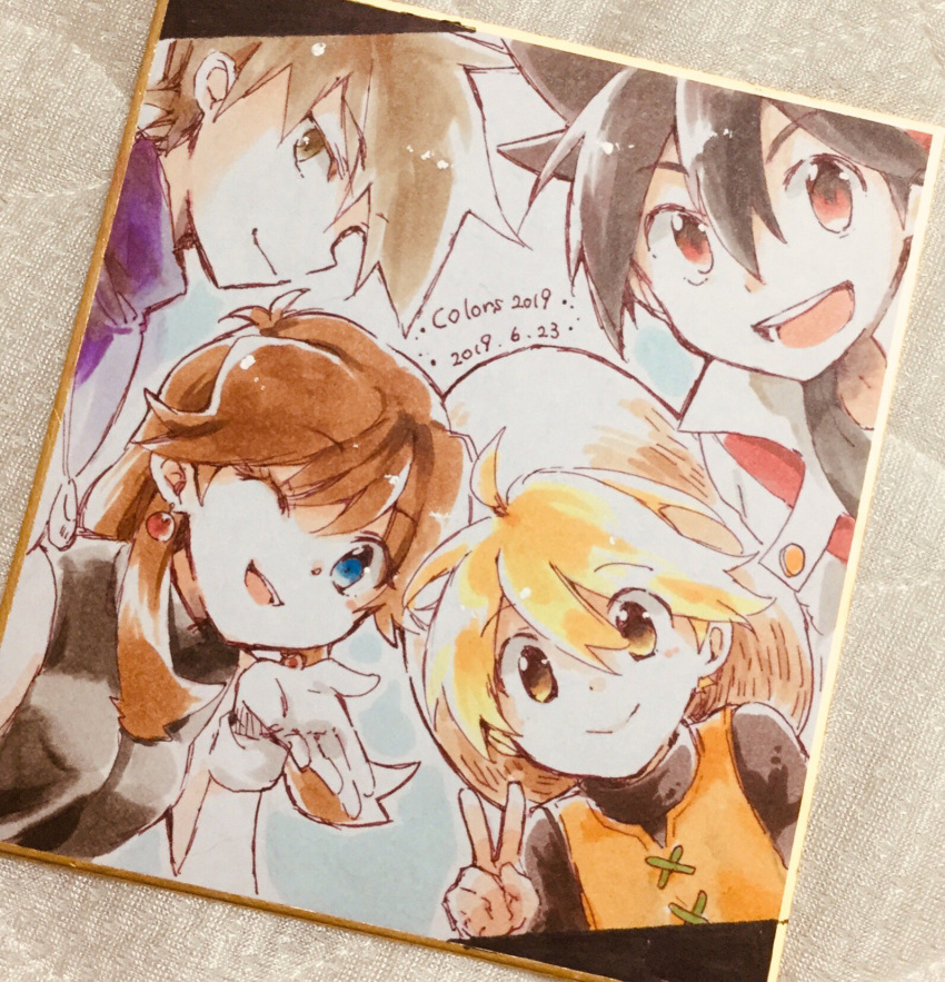 Safebooru - 2019 black hair blonde hair blue eyes blue oak brown hair ...