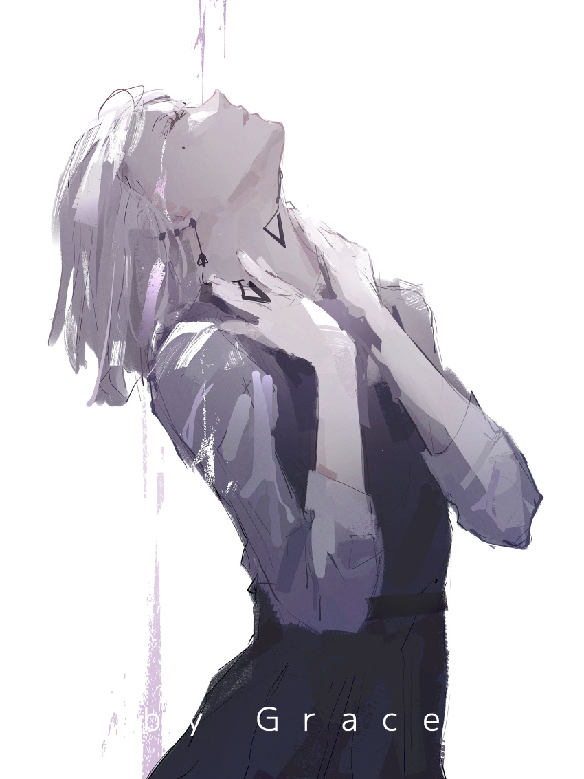 Safebooru - 1girl absurdres artist name black dress chainsaw man closed eyes closed mouth dress ...