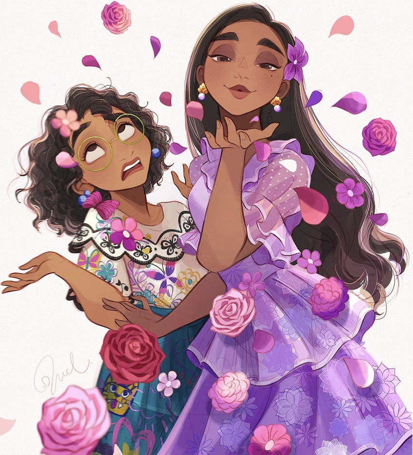 Safebooru - 2girls brown eyes brown hair dark-skinned female dark skin ...