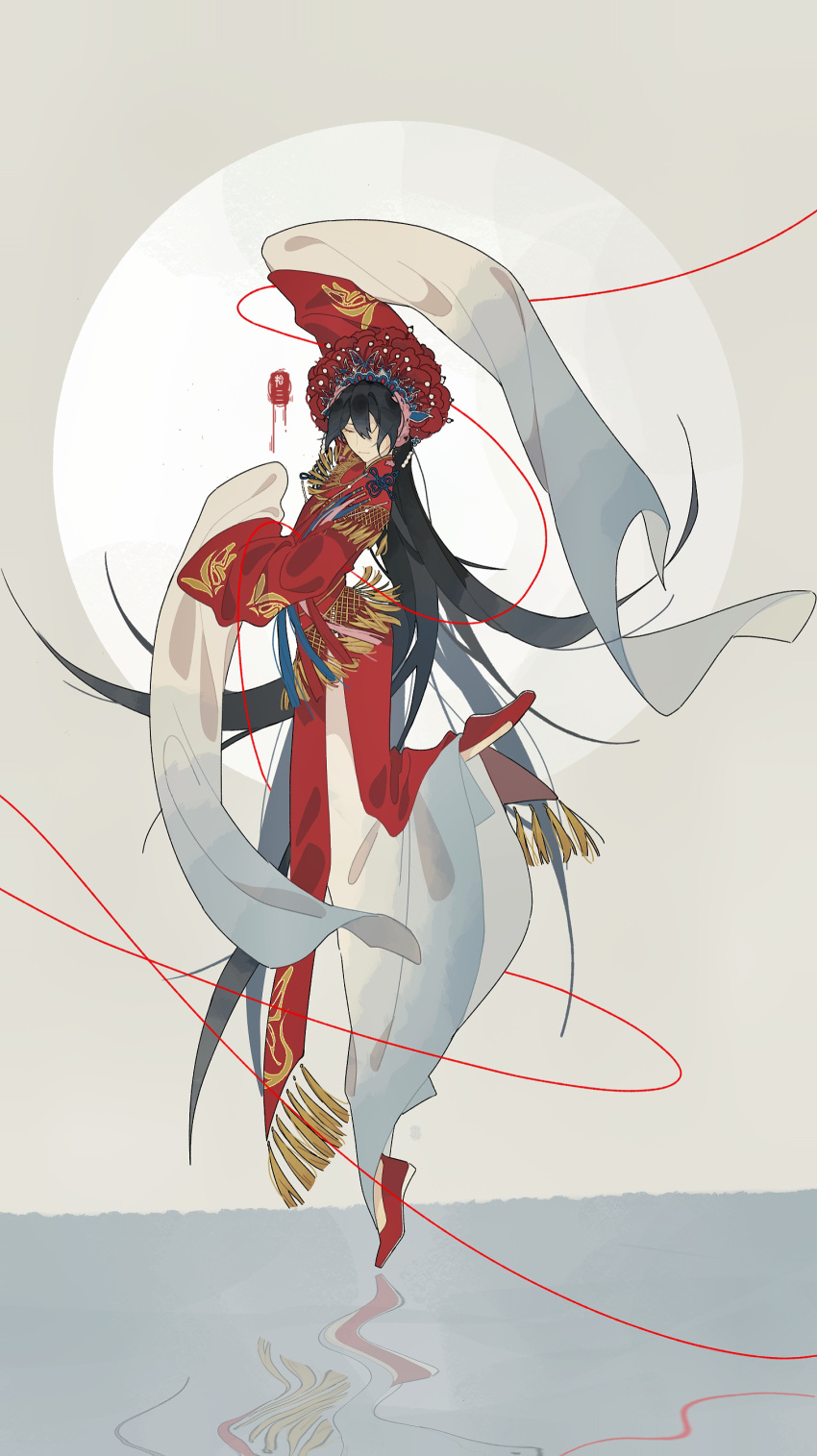 Safebooru - 1boy absurdres alternate costume black hair chinese clothes ...