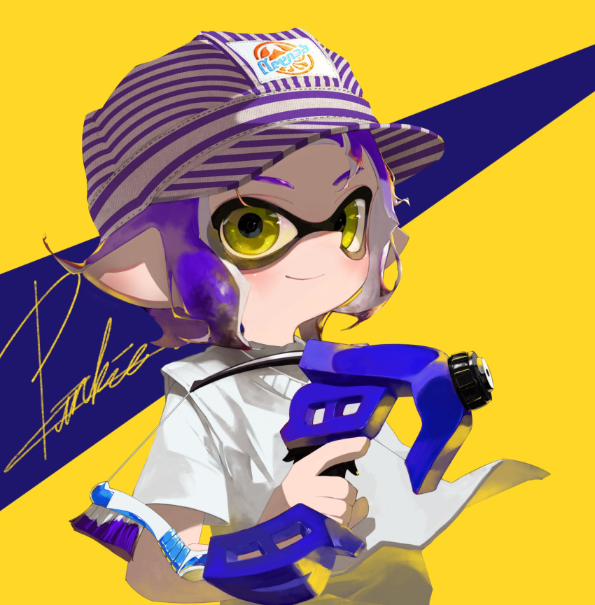Safebooru - 1girl blue background cabbie hat closed mouth commentary ...
