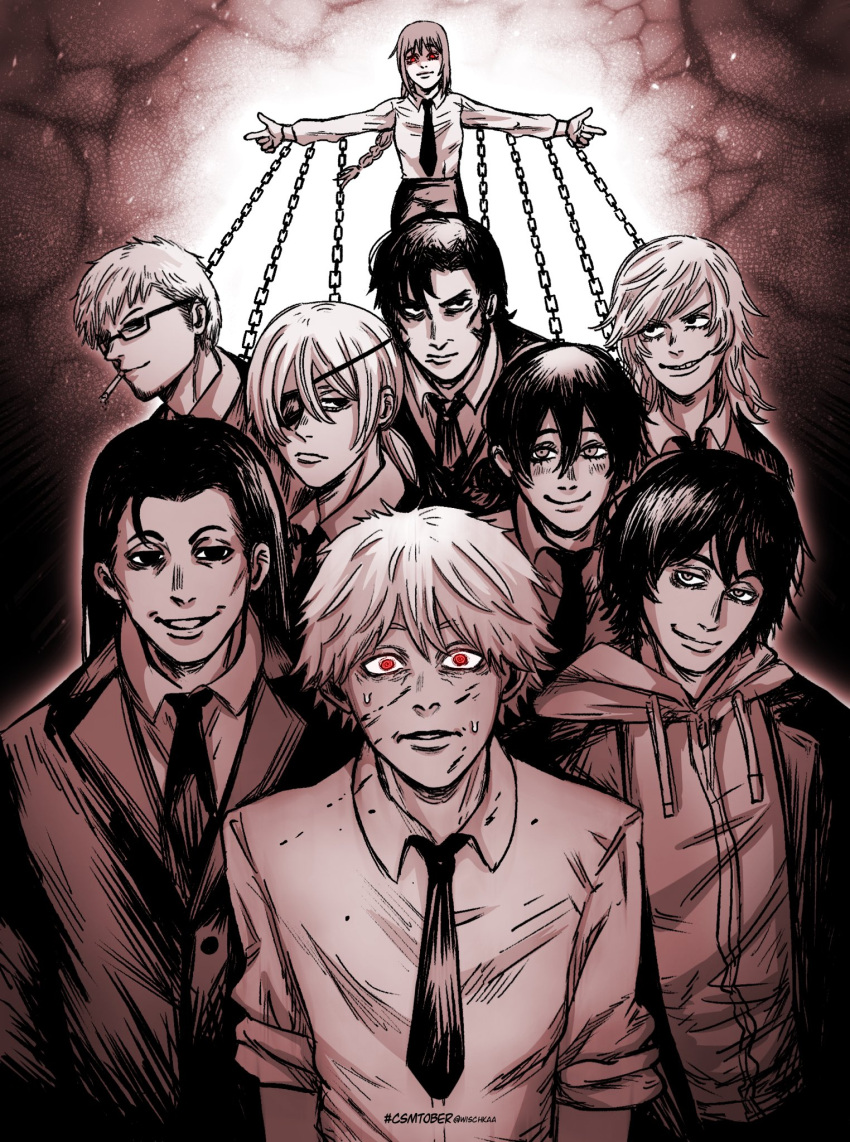 Safebooru - 4girls 5boys barem bridge blood blood on clothes blood on ...