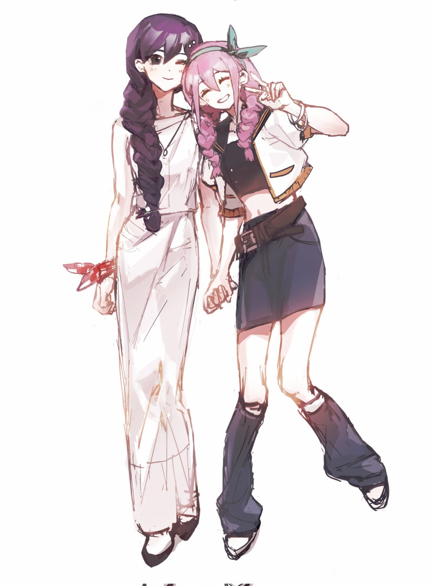 Safebooru - 2girls ^ ^ alternate costume alternate hairstyle aqua hairband aubrey (faraway ...