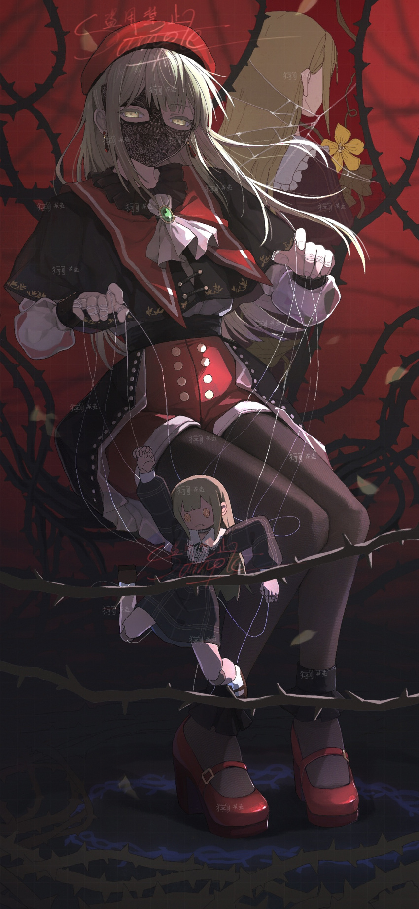 Safebooru - 1girl absurdres ascot bang dream! bang dream! it's mygo!!!!! beret black mask black ...