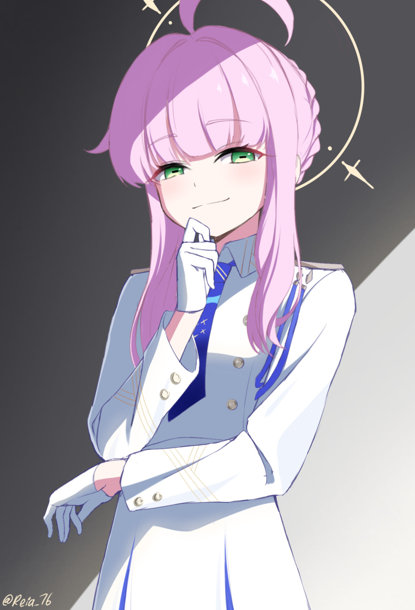 Safebooru - artist name blue archive blue necktie doyagao gloves green ...