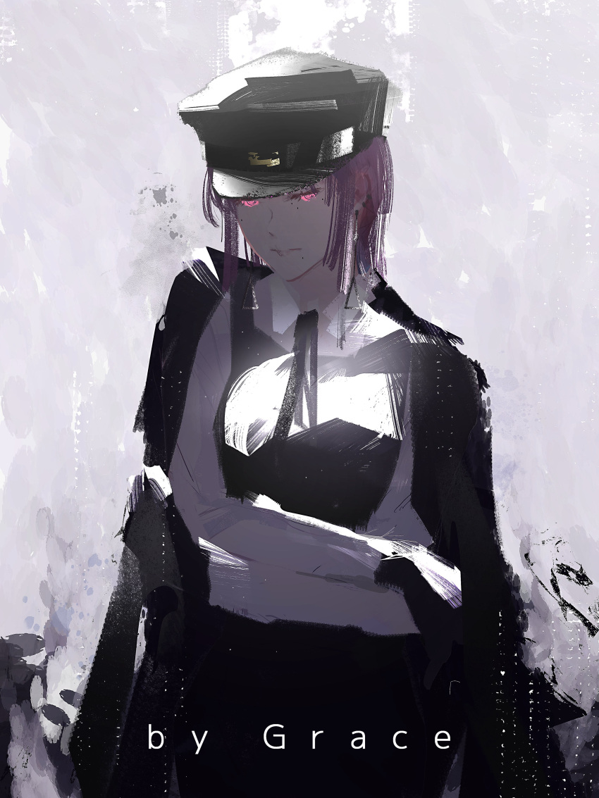 Safebooru - 1girl absurdres artist name black coat black dress black gloves black hat black ...