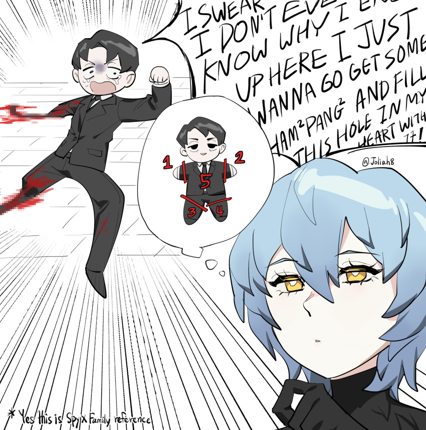 Safebooru - absurdres amputee angela (project moon) black dress black footwear black hair black ...