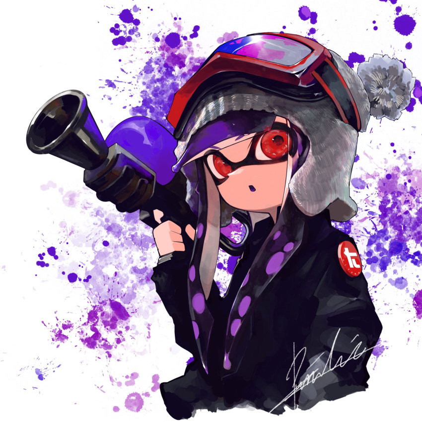 Safebooru - 1girl beanie black jacket blunt bangs colored tongue ...