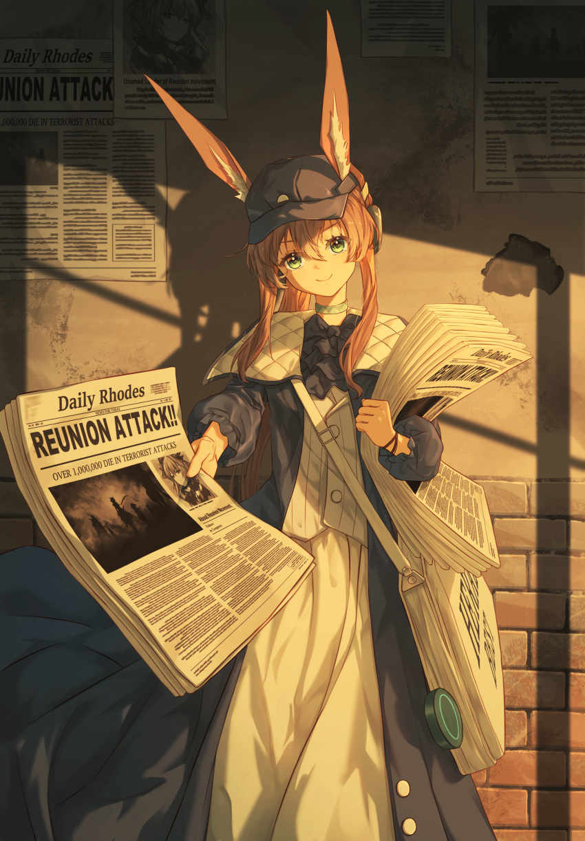 Safebooru - 1girl absurdres amiya (arknights) amiya (newsgirl) (arknights) animal ears arknights ...