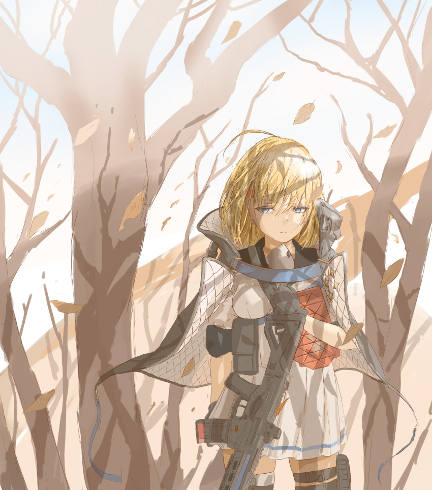 Safebooru - 1girl absurdres acr (girls' frontline) arm behind back assault rifle bangs black ...