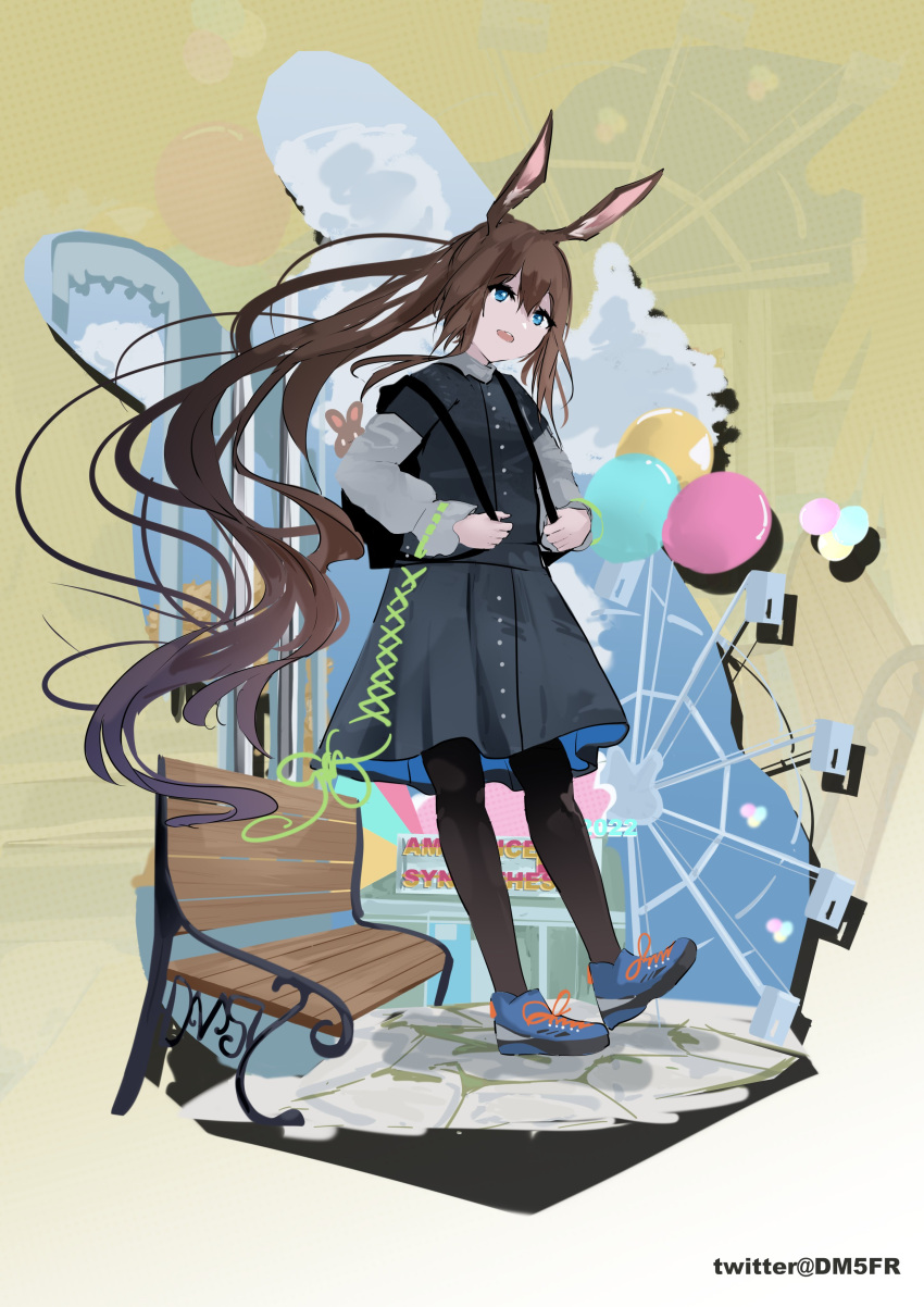 Safebooru - 1girl absurdres amiya (arknights) animal ear fluff animal ears arknights bag blue ...