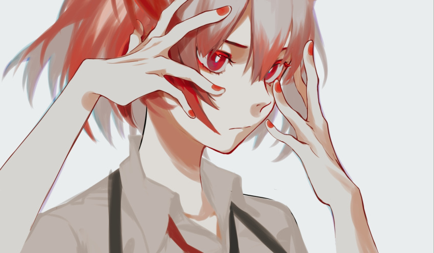 Safebooru - 1girl arknights as931 bright pupils collared shirt ...