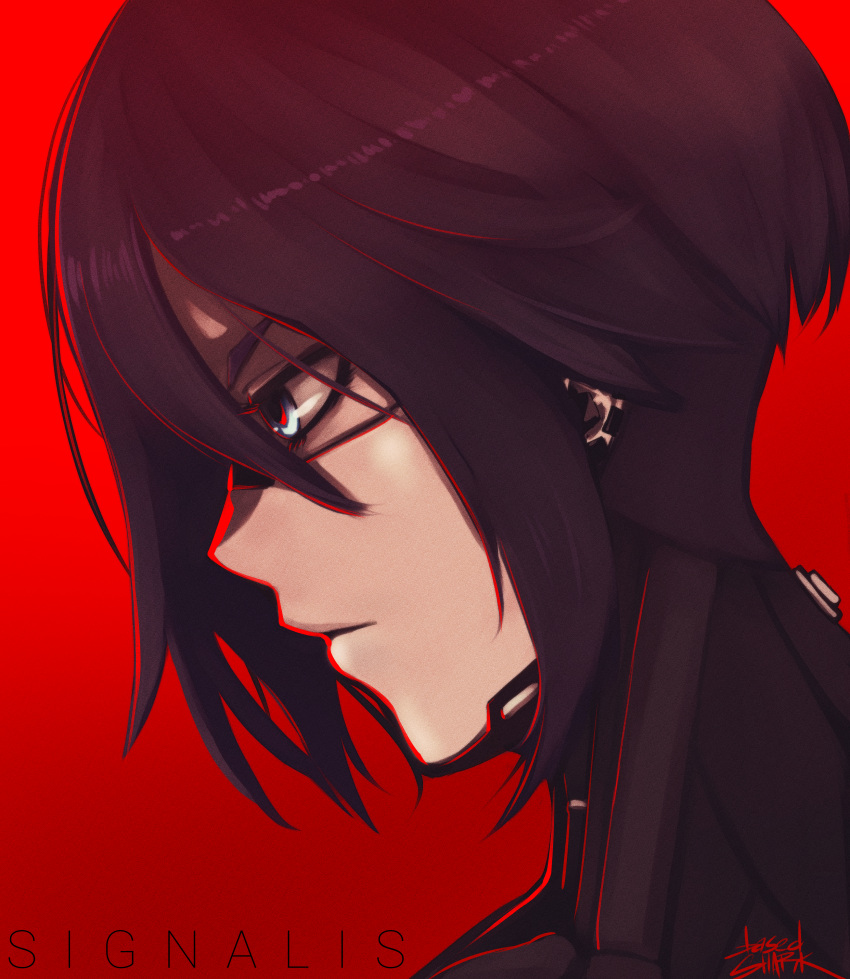 Safebooru - 1girl absurdres android basedshark black hair blue eyes ...