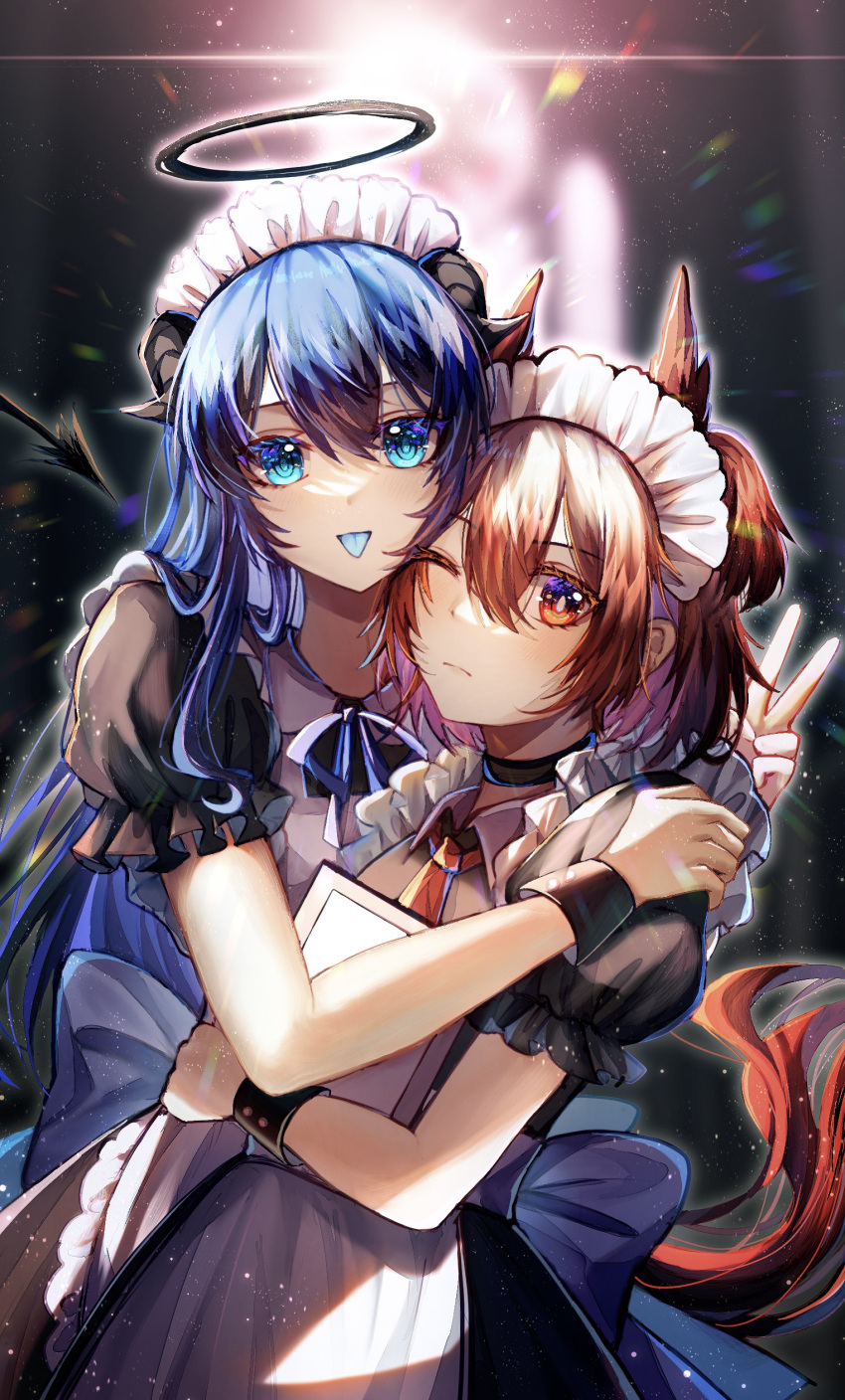 Safebooru - 2girls absurdres alternate costume animal ears aoko ...